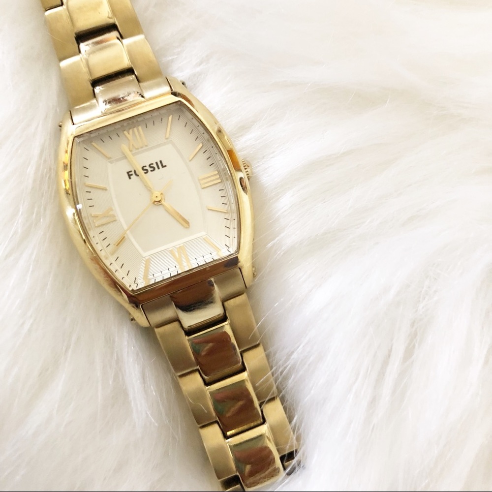 Fossil Gold Stainless Steel Watch - Gem